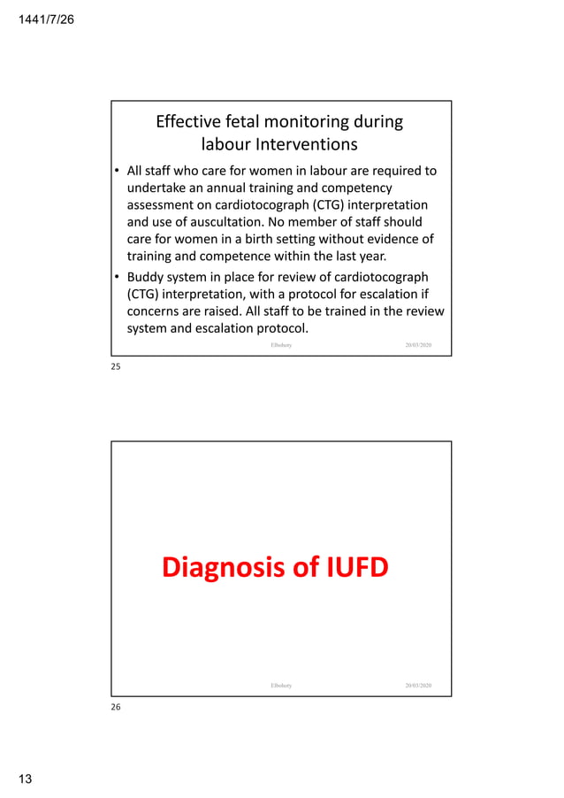 Intrauterine fetal demise (iufd) | PDF | Pregnancy | Reproductive Health