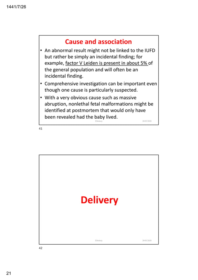 Intrauterine fetal demise (iufd) | PDF | Pregnancy | Reproductive Health