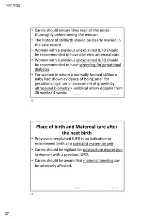 Intrauterine fetal demise (iufd) | PDF