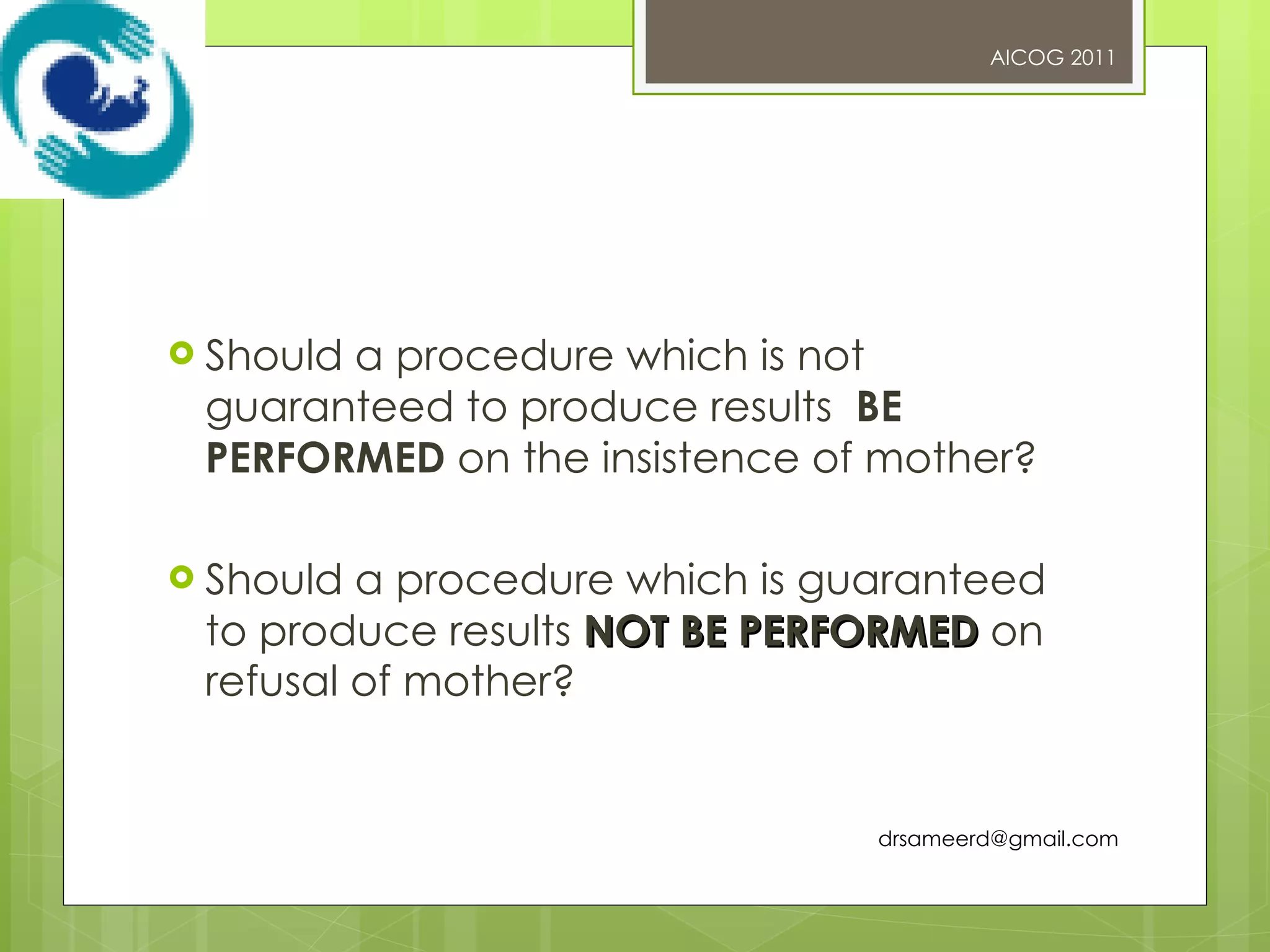 Intra uterine fetal surgery | PPT