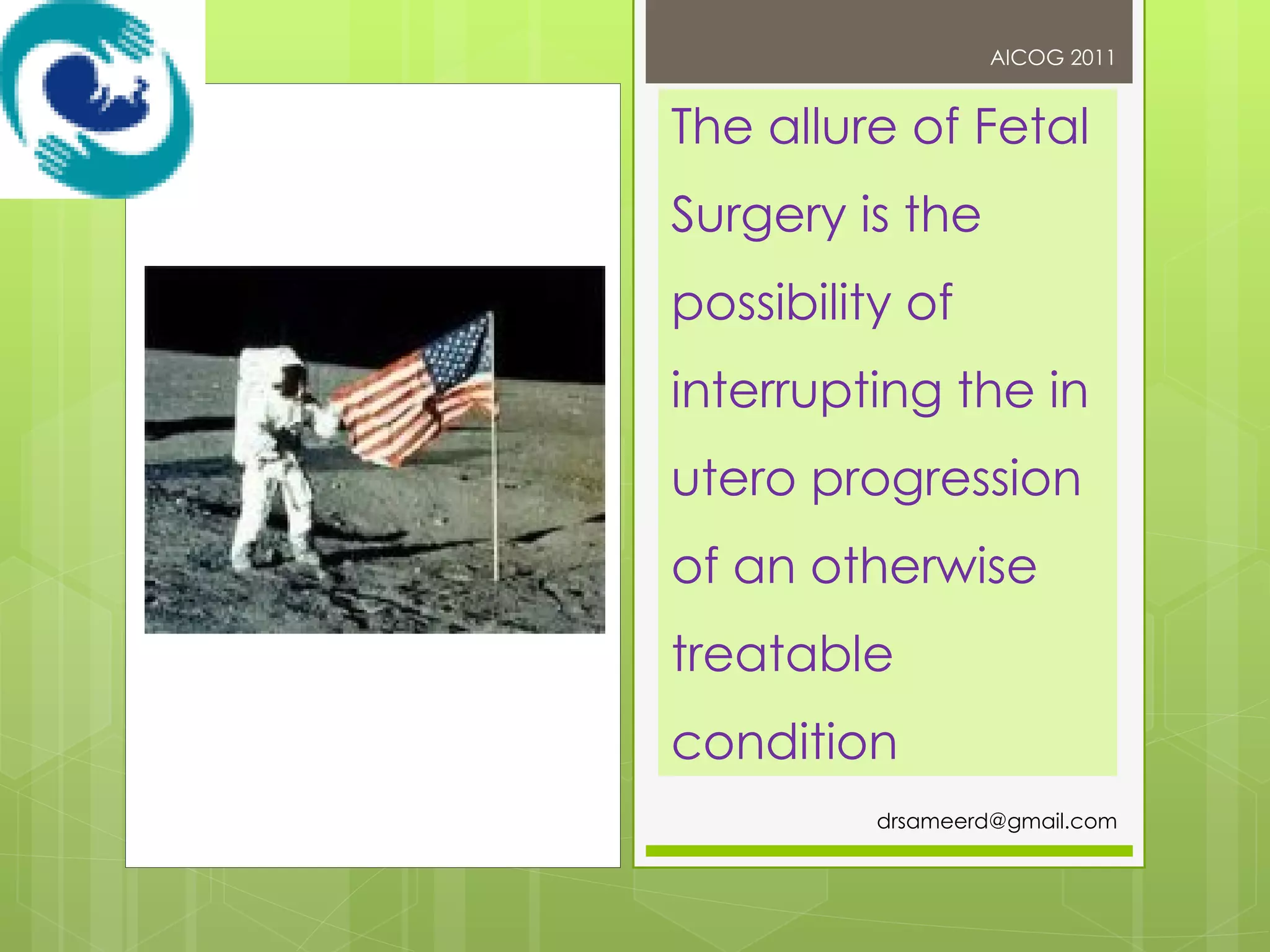 Intra uterine fetal surgery | PPT