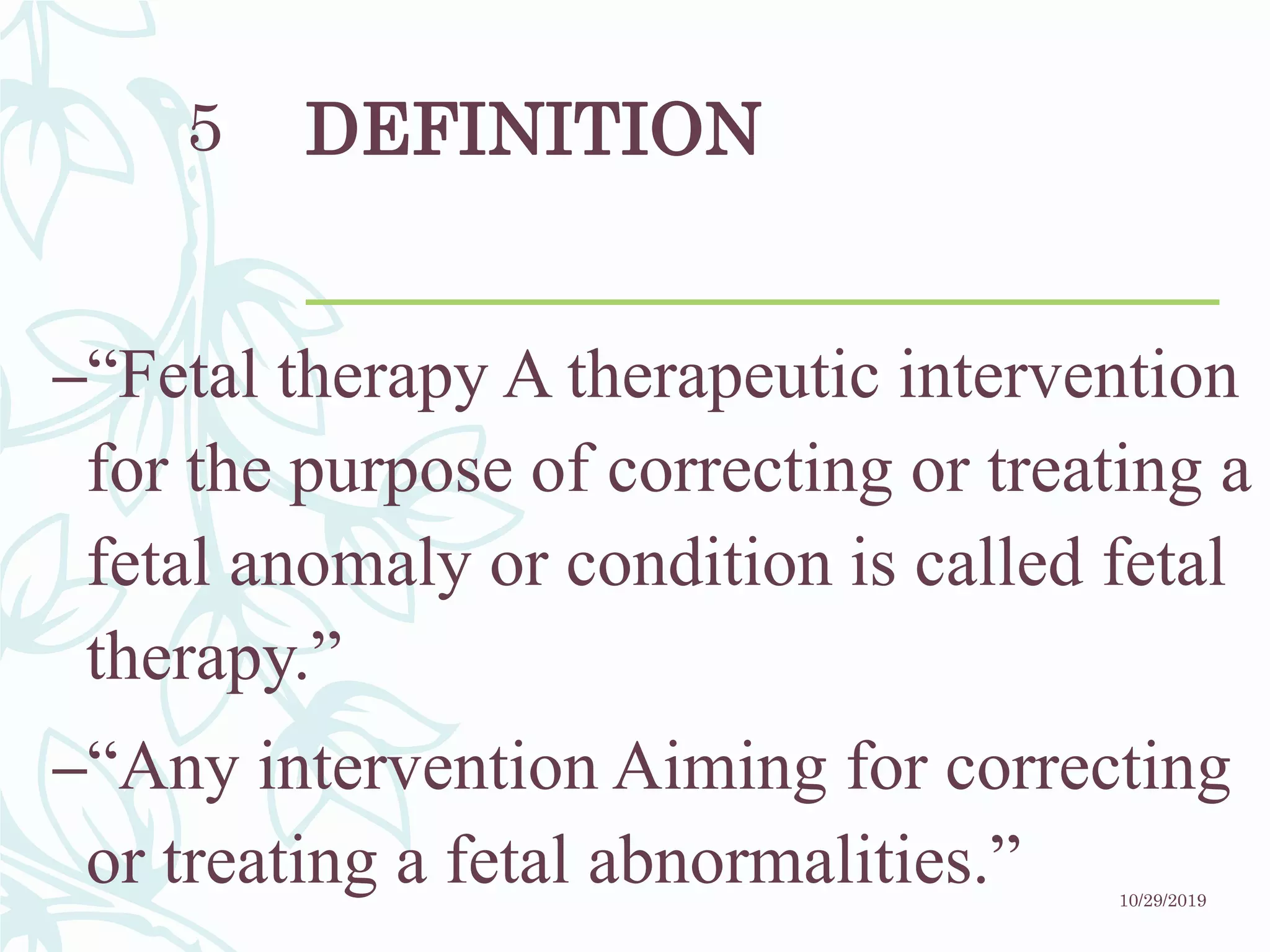 Intrauterine fetal therapies and nursing management of high risk ...