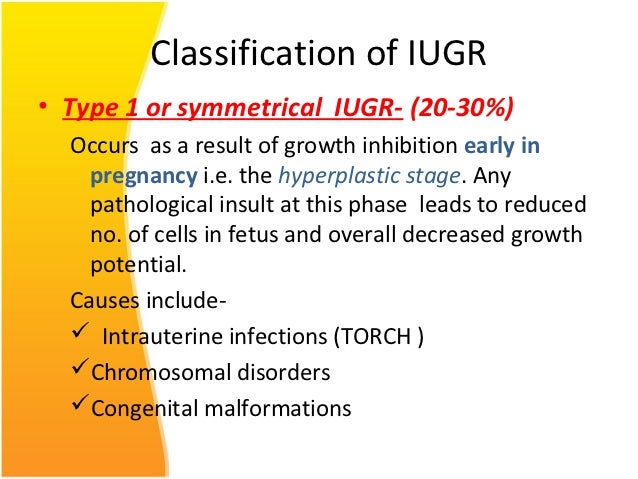 Intrauterine growth restriction