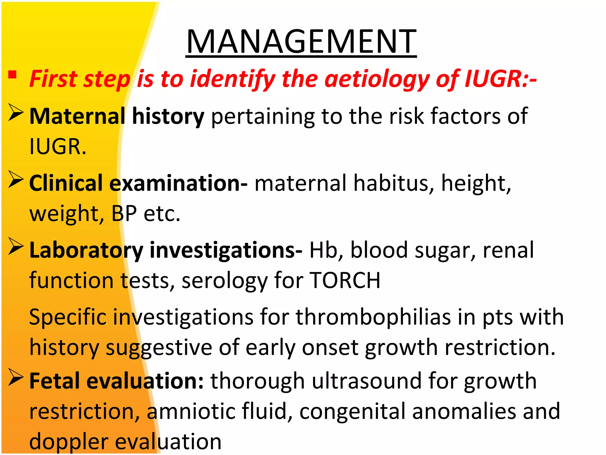 Intrauterine growth restriction | PPT