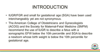 INTRAUTERINE FETAL GROWTH RESTRICTION.pdf | Pregnancy | Reproductive Health
