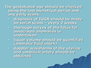 FGR/INTRA UTERINE GROWTH RESTRICTION .ppt