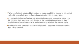 Intrauterine insemination - techniques | PPT