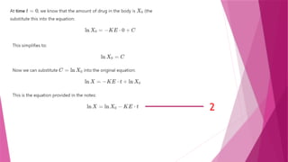 One Compartment Open Model (IV Bolus) B pharm , M pharm | PPTX