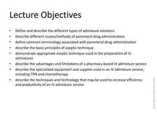 Hospital Pharmacy: Lecture Four | PDF