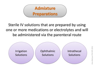 Hospital Pharmacy: Lecture Four | PDF