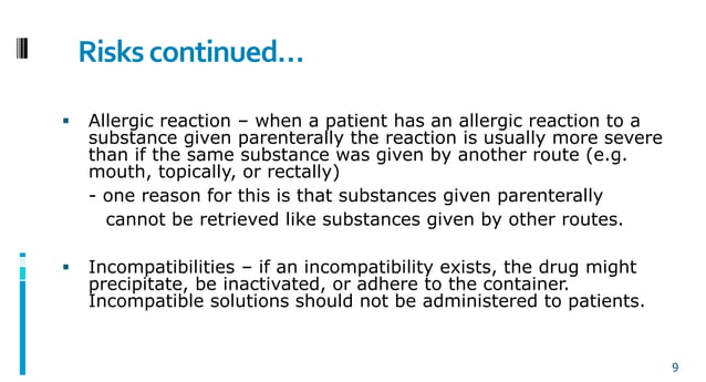 Intravenous admixture system | PPTX | First Aid | Injuries