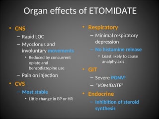 Intravenous induction agents in Anesthesia | PPT