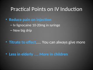 Intravenous induction agents in Anesthesia | PPT