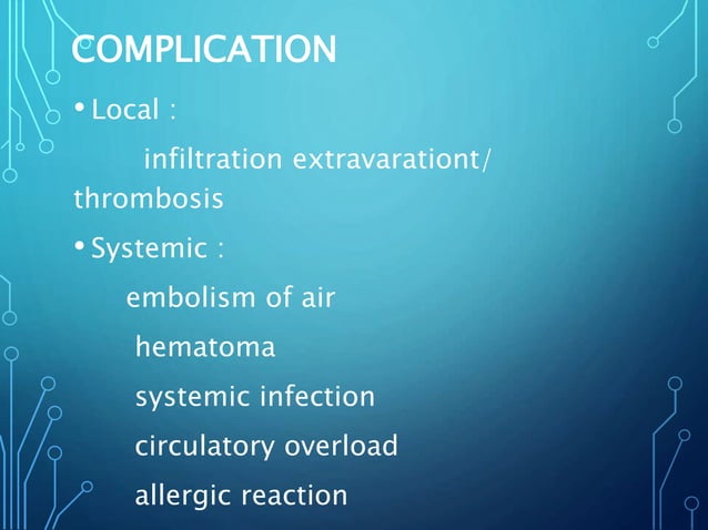 Intravenous Bolus Procedure | PPTX | First Aid | Injuries