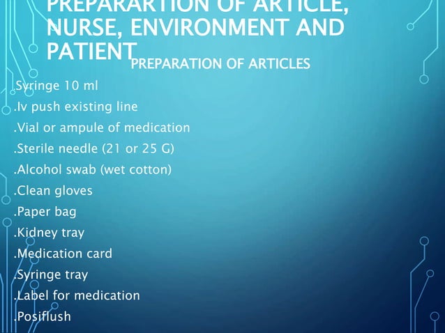 Intravenous Bolus Procedure | PPTX | First Aid | Injuries
