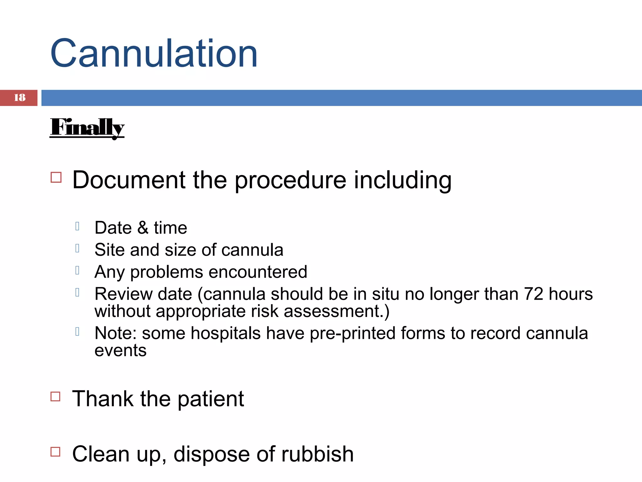 Intravenous cannulation | PPT