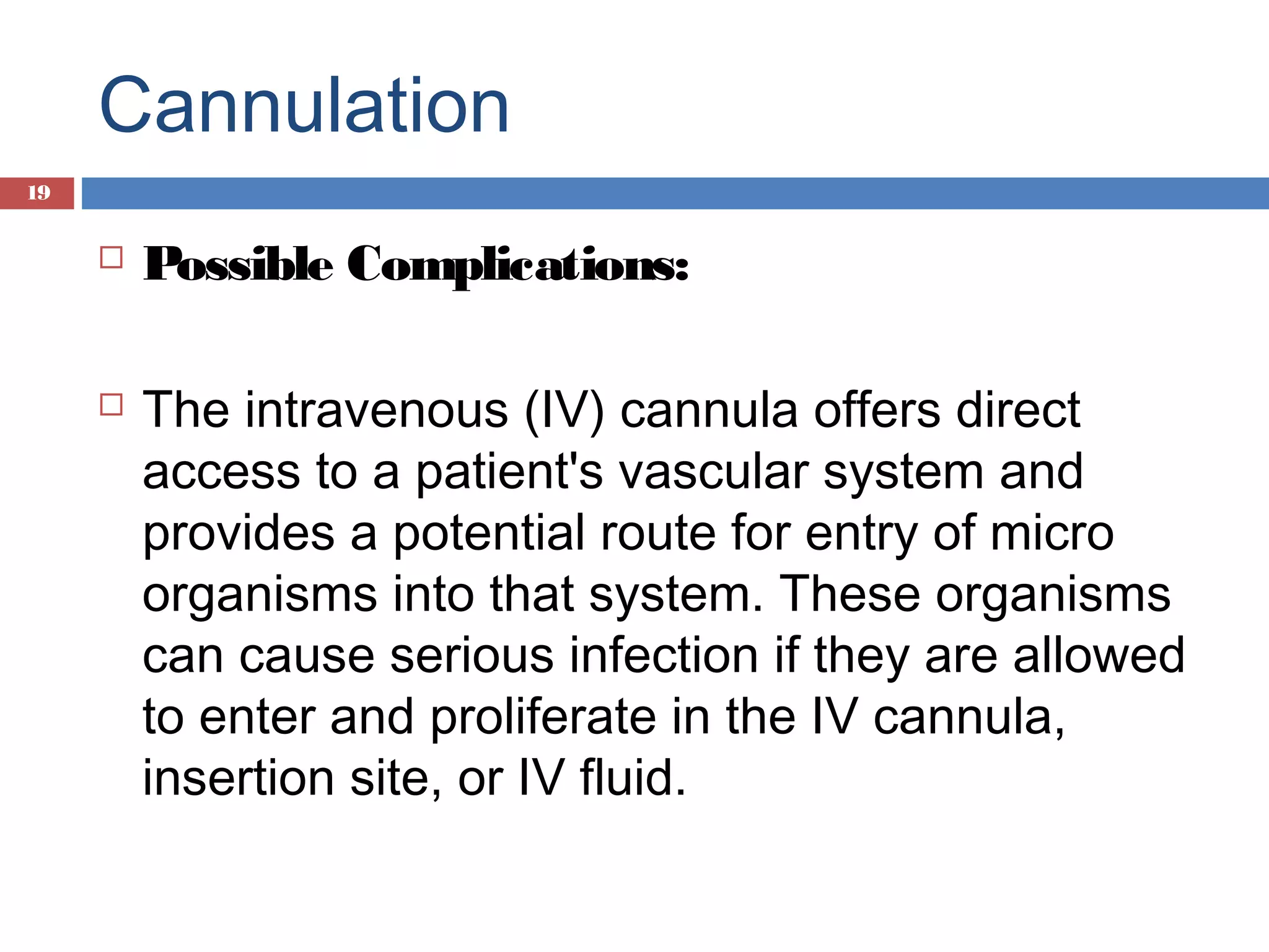 Intravenous cannulation | PPT