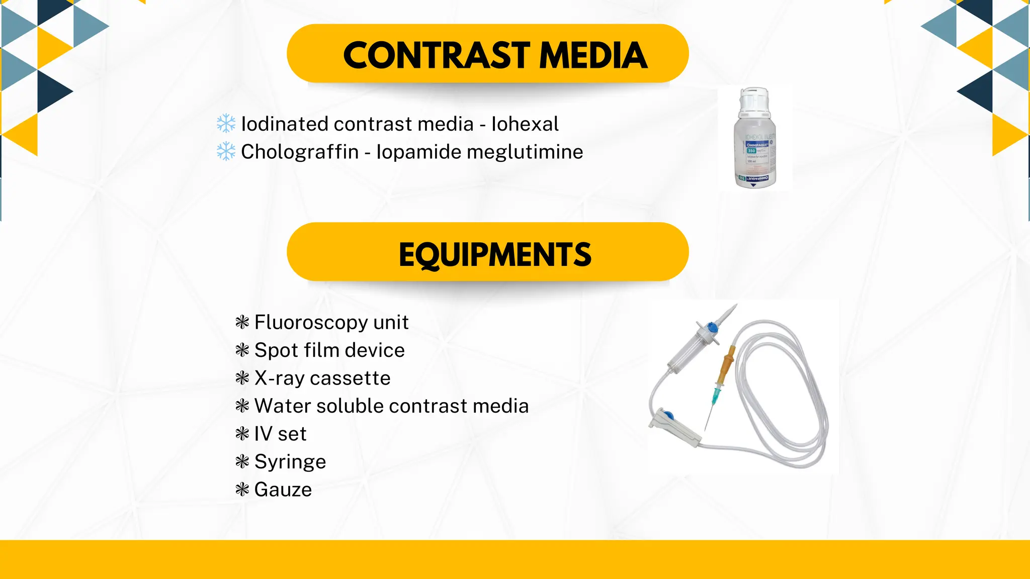 Intravenous Cholangiography procedure done in radiology department | PDF