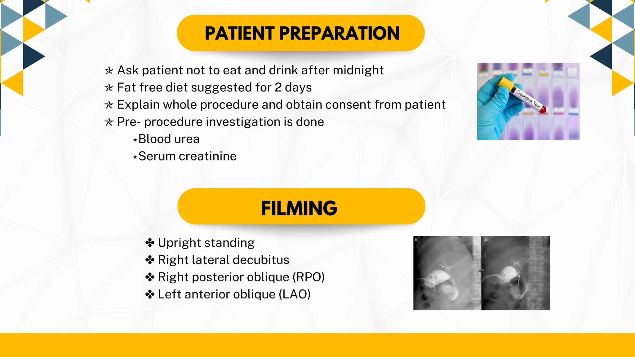 Intravenous Cholangiography procedure done in radiology department | PDF