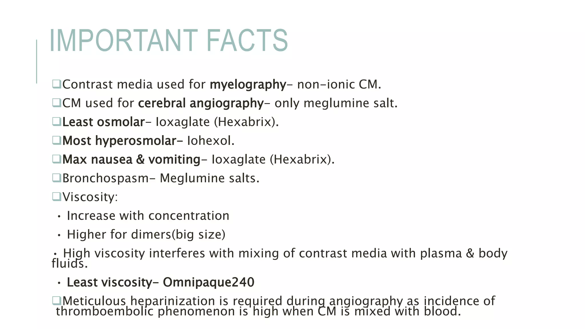 Intravenous contrast agents | PPTX