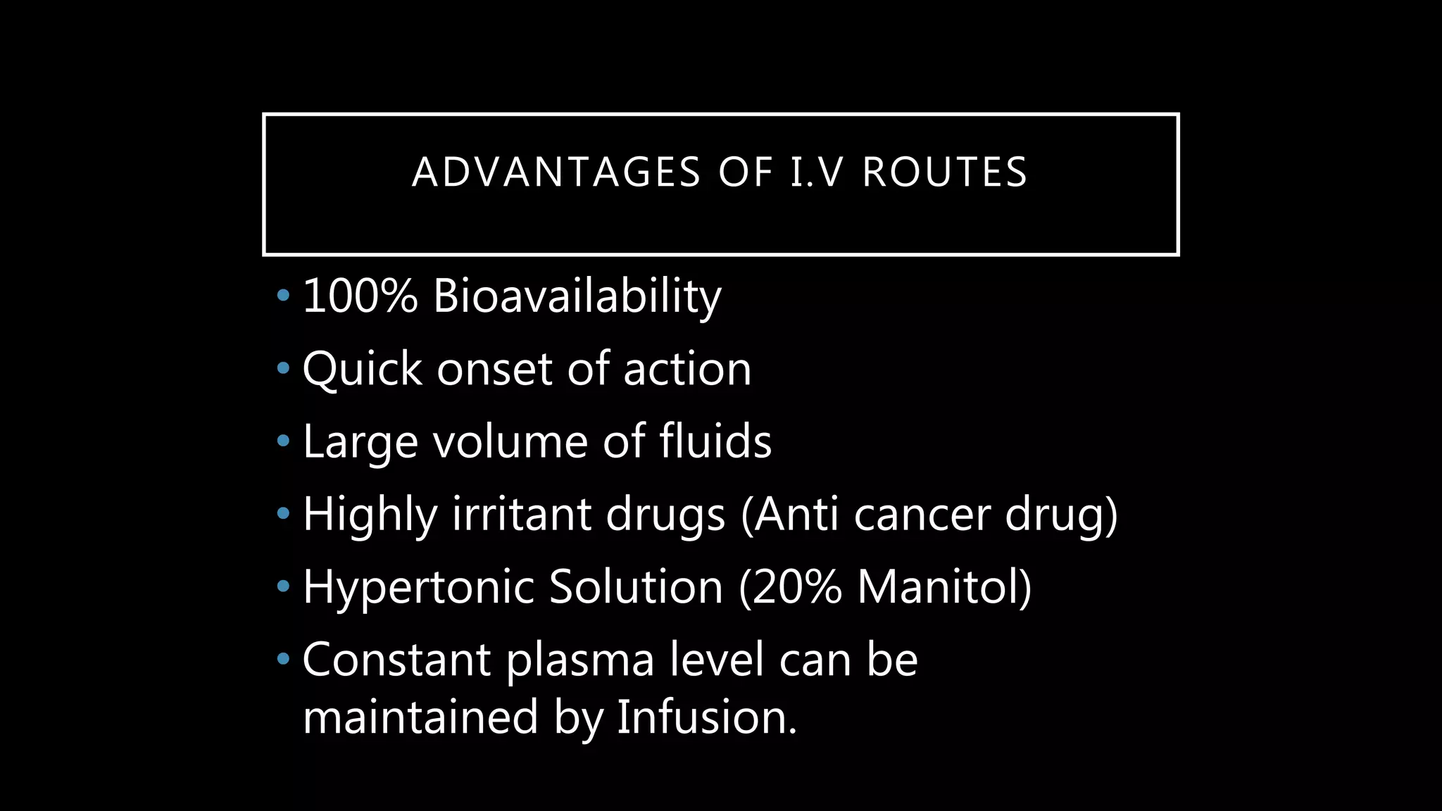 Intravenous route of drug administration | PPTX
