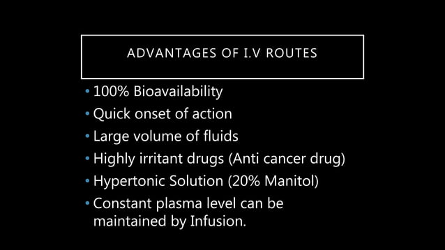 Intravenous route of drug administration | PPTX | Pharmaceutical Drugs ...