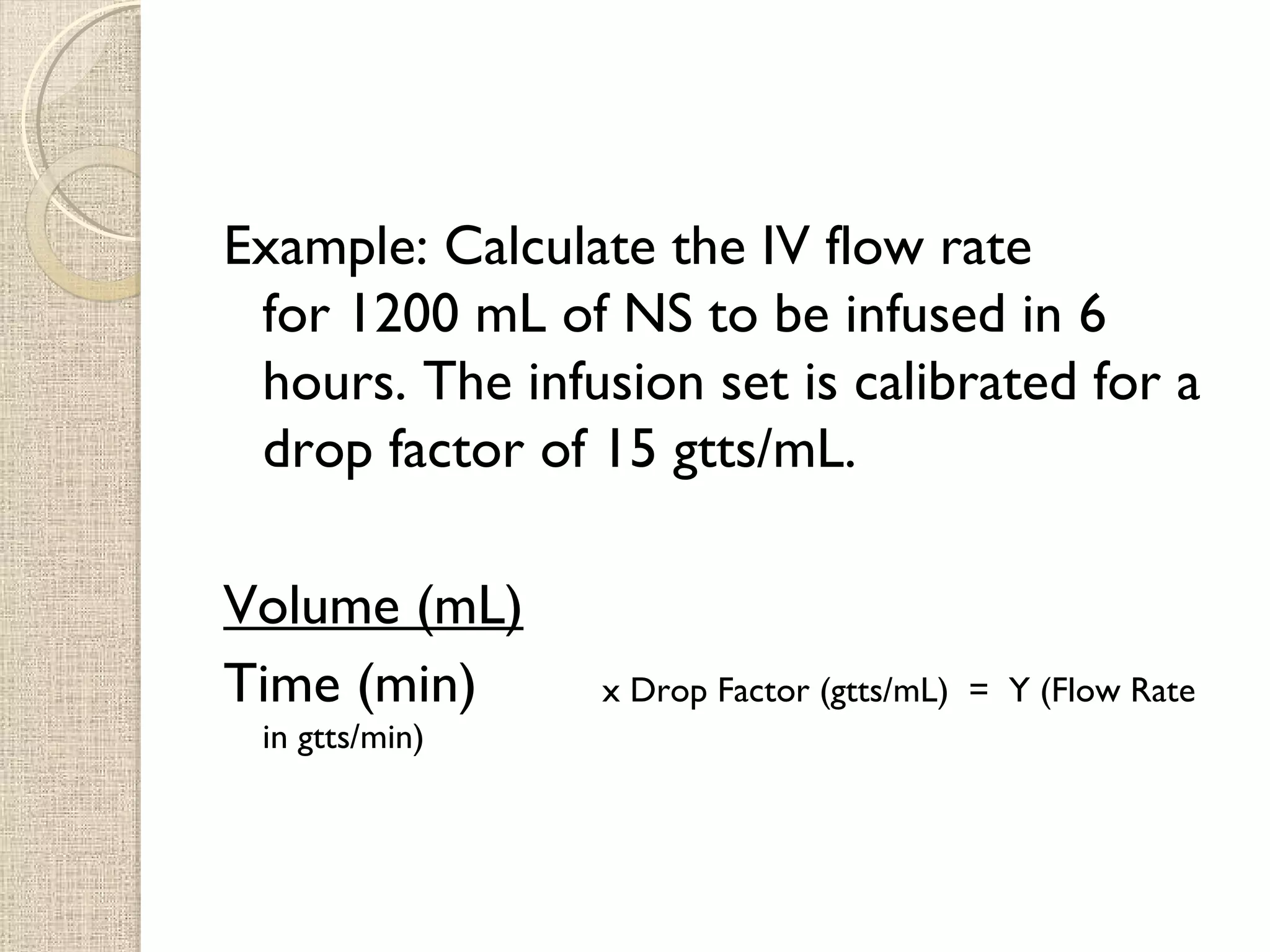 Intravenous fluid computations | PPT
