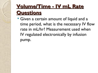 Intravenous fluid computations | PPT
