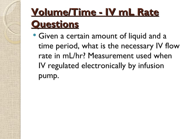 Intravenous fluid computations | PPT