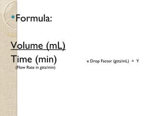 Intravenous fluid computations | PPT
