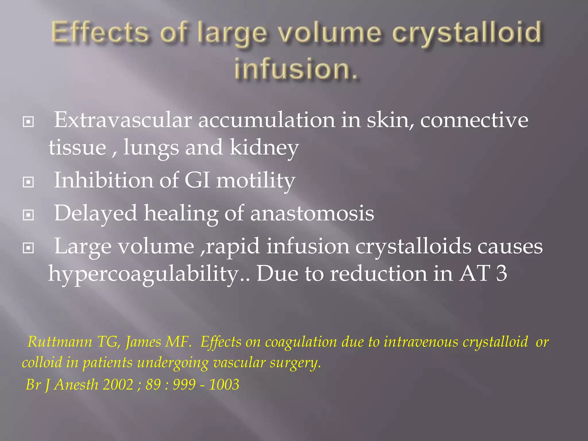 Intravenous fluids crystalloids and colloids | PPTX