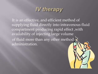 Intravenous fluids crystalloids and colloids | PPTX
