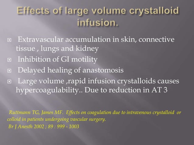 Intravenous fluids crystalloids and colloids | PPTX