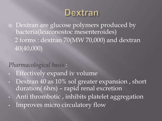 Intravenous fluids crystalloids and colloids | PPTX
