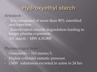Intravenous fluids crystalloids and colloids | PPTX