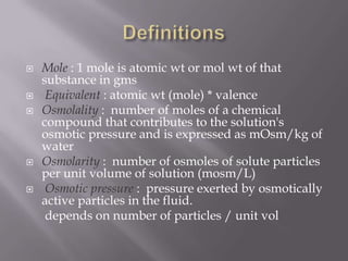 Intravenous fluids crystalloids and colloids | PPTX