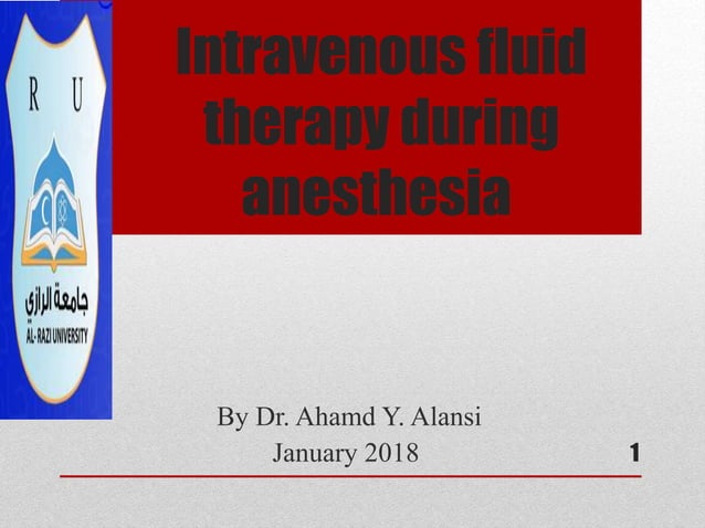 Intravenous fluid therapy during anesthesia.pptx | Blood Disorders | Diseases and Conditions