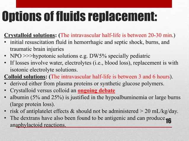 Intravenous fluid therapy during anesthesia.pptx | Blood Disorders ...