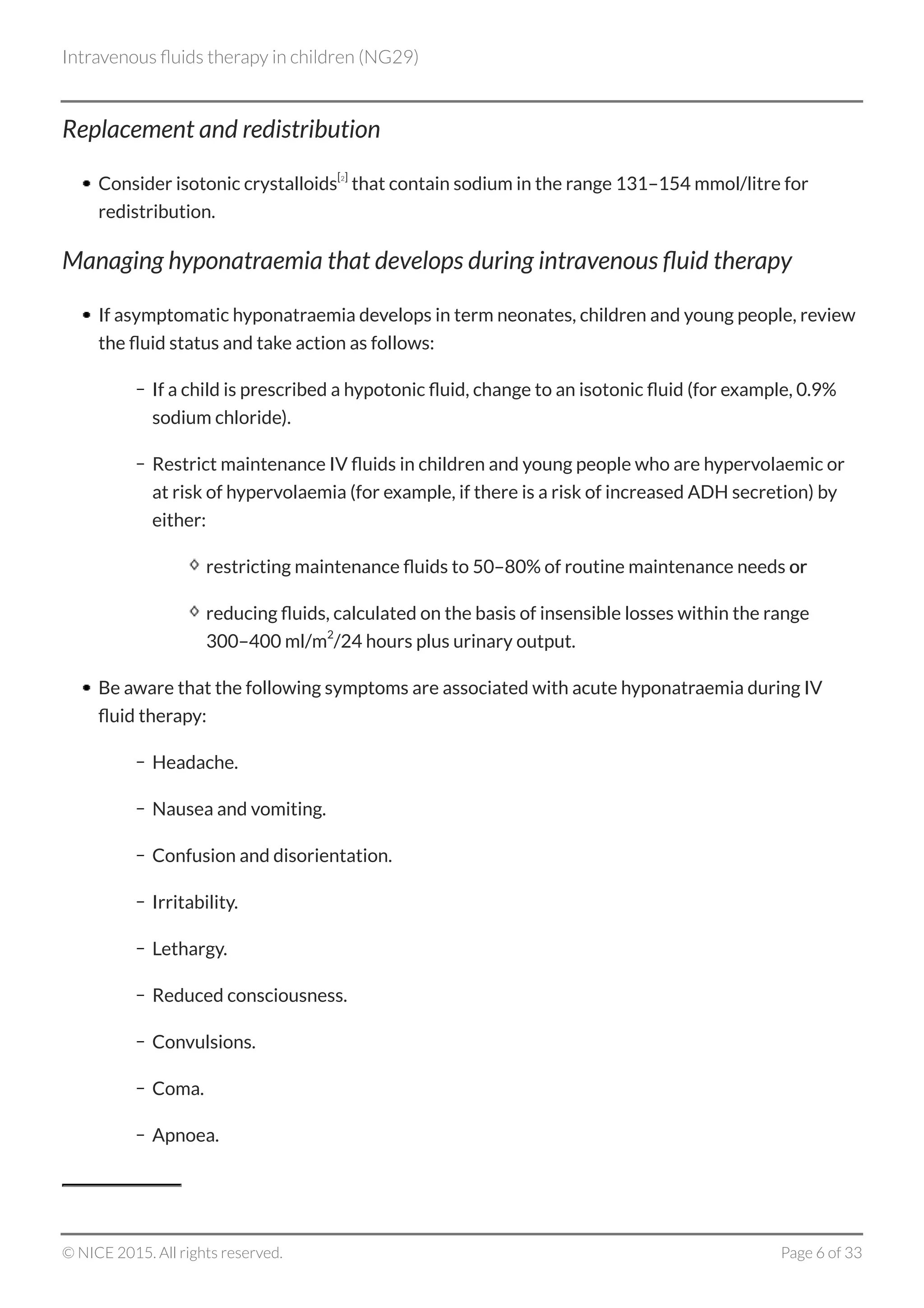 Intravenous fluid therapy in children and | PDF