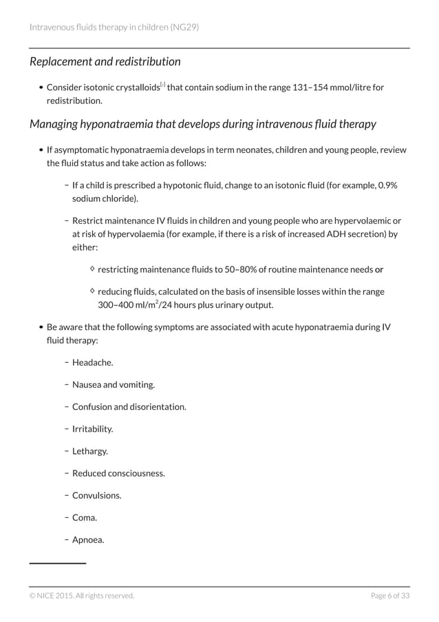 Intravenous fluid therapy in children and | PDF