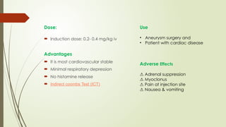 Induction Agents, Drugs and classifications | PPT
