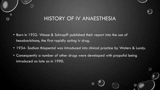Intravenous induction agents ppt001 | PPTX
