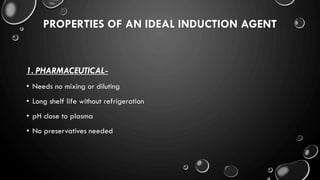 Intravenous induction agents ppt001 | PPTX