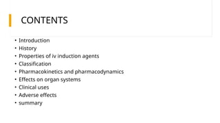 INTRAVENOUS INDUCTION AGENTS power point presentation | PPTX