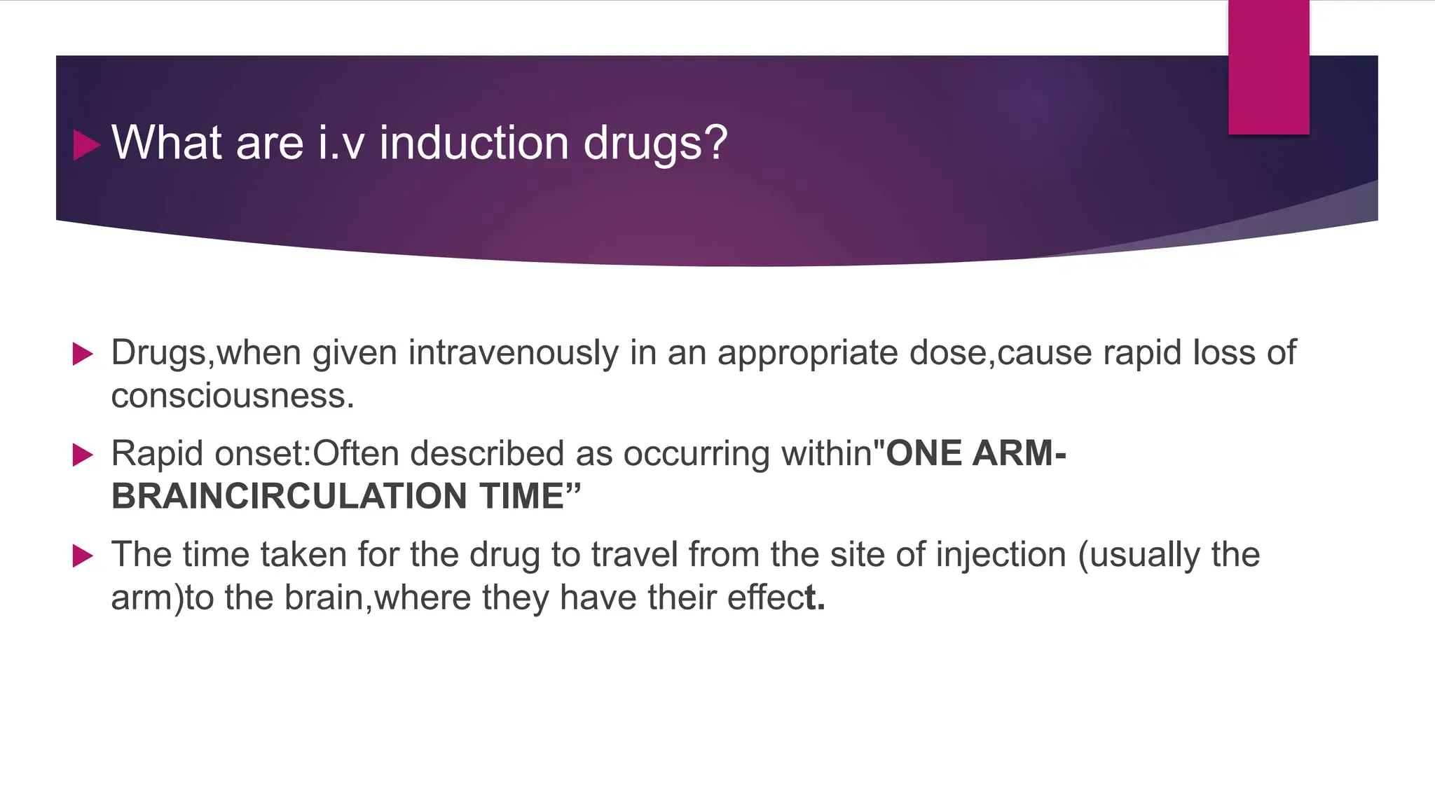 Intravenous Induction Agents by Dr. Animesh | PPTX