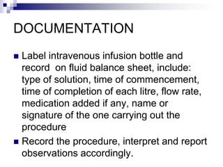 Intravenous infusion | PPTX