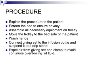 Intravenous Infusion Procedure