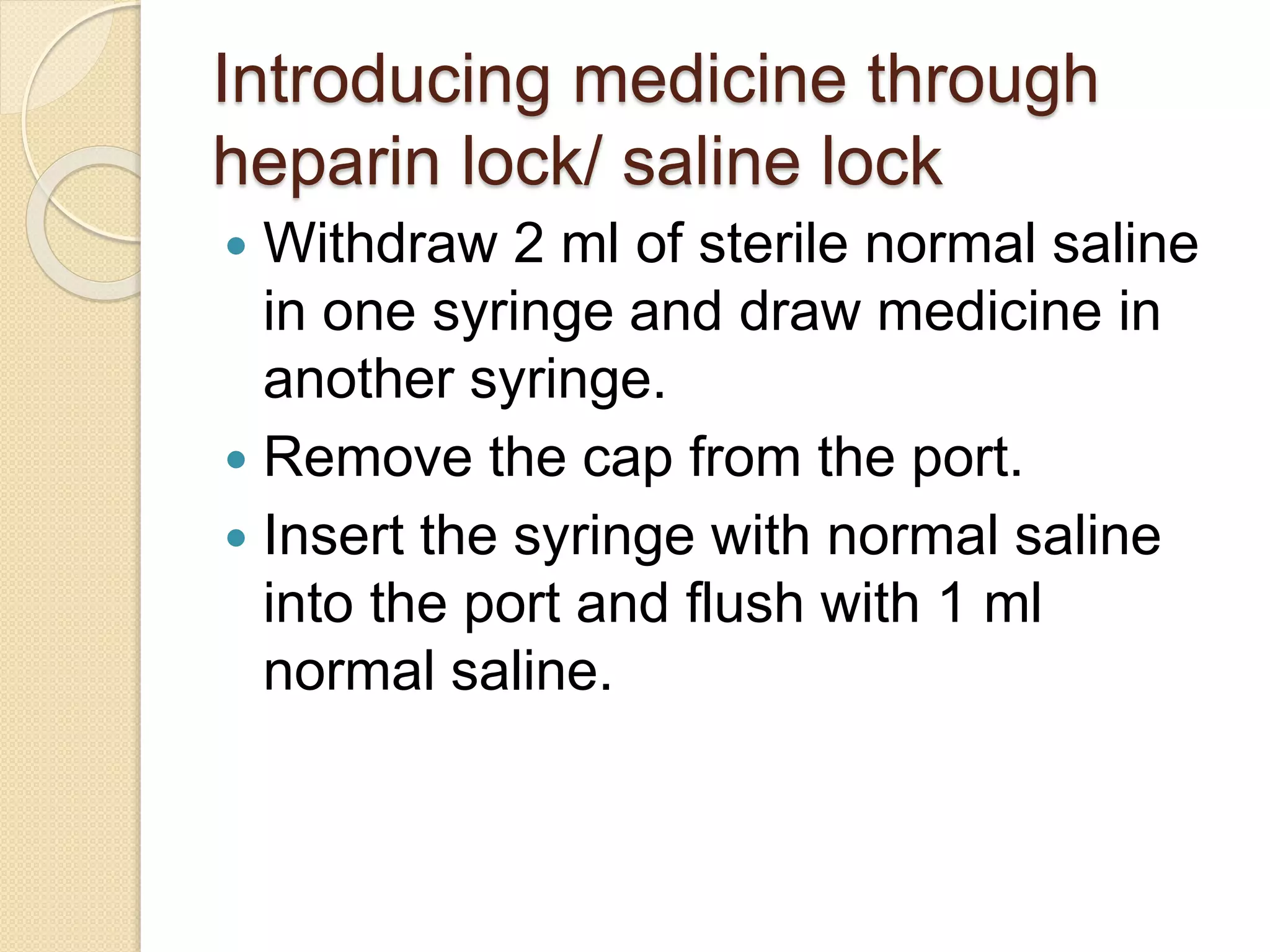 Intravenous Administration of Drugs | PPTX