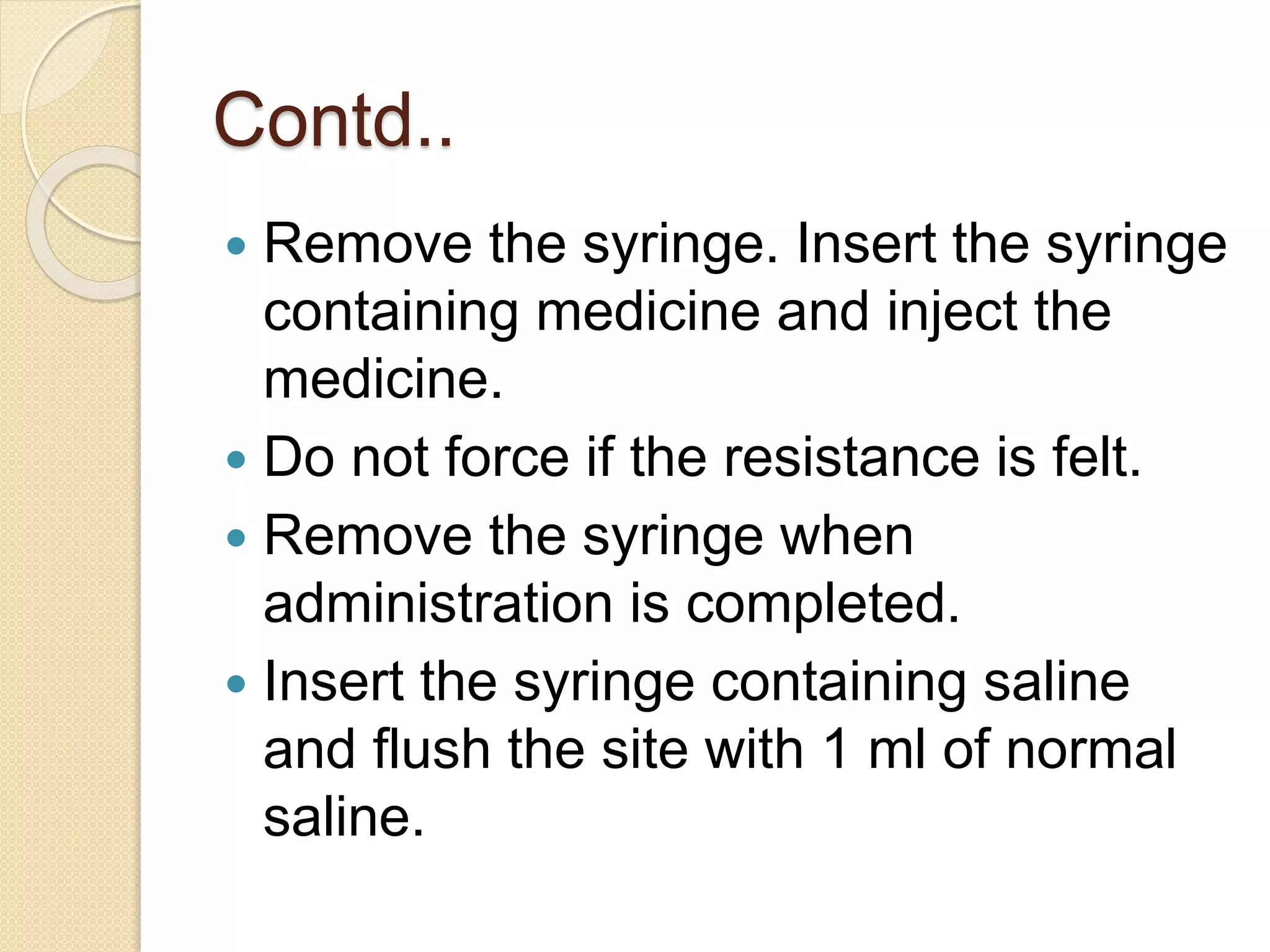 Intravenous Administration of Drugs | PPTX