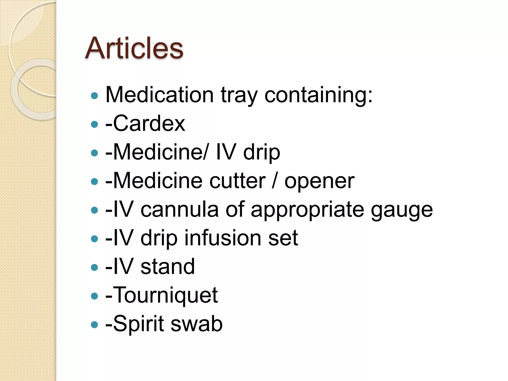 Intravenous Administration of Drugs | PPTX